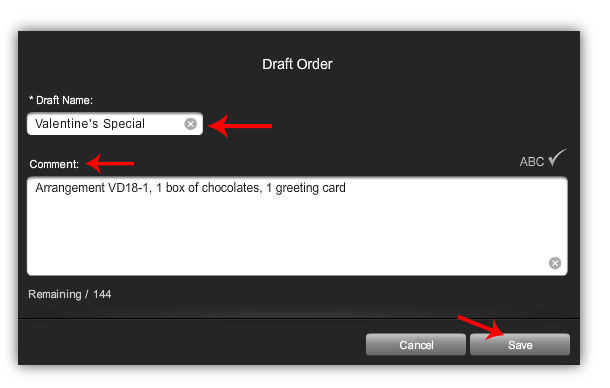 Drafting an Order – Simply IRIS